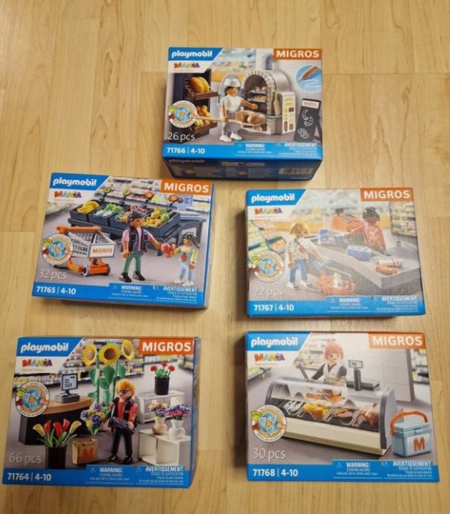 Playmobil Migros Mania 5er Set (Neu und originalverpackt) in Freienstein für CHF 80 – mit ...