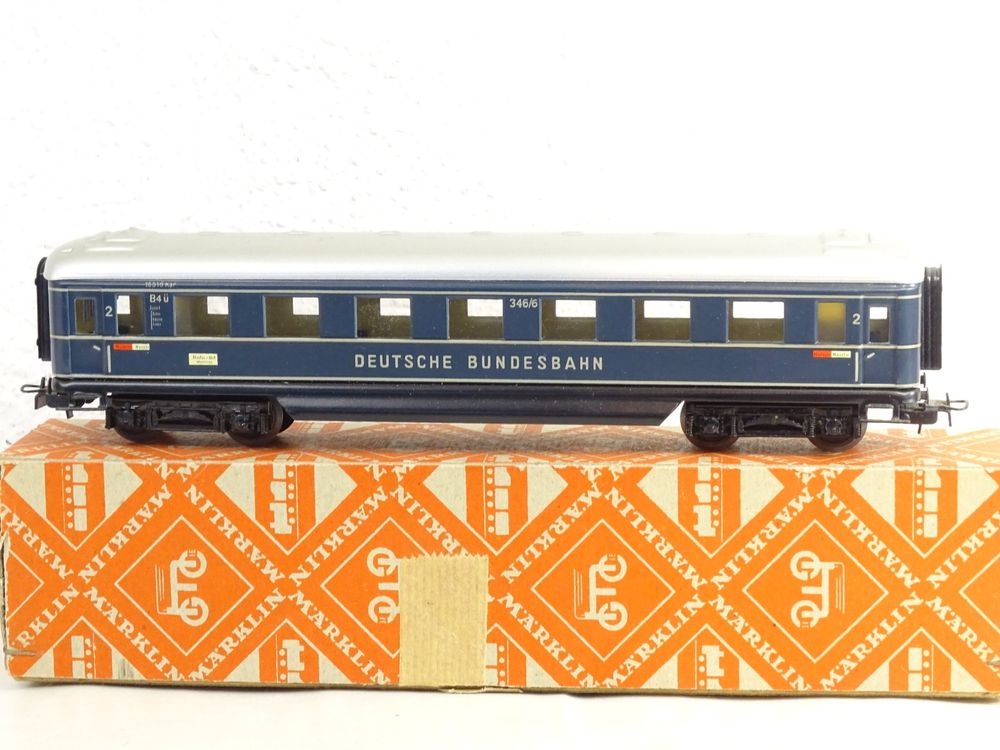Märklin 346/6 Personenwagen, Blau, Blech, H0,WS/AC,OVP | Acheter sur ...
