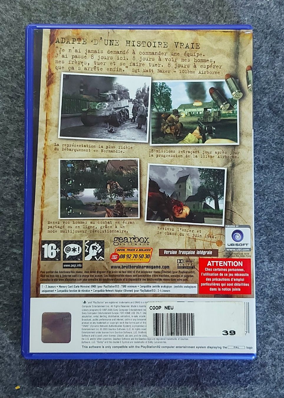 Brothers in Arms Road to Hill 30 PS2 💥🩸 (Gebraucht) in Courfaivre für ...