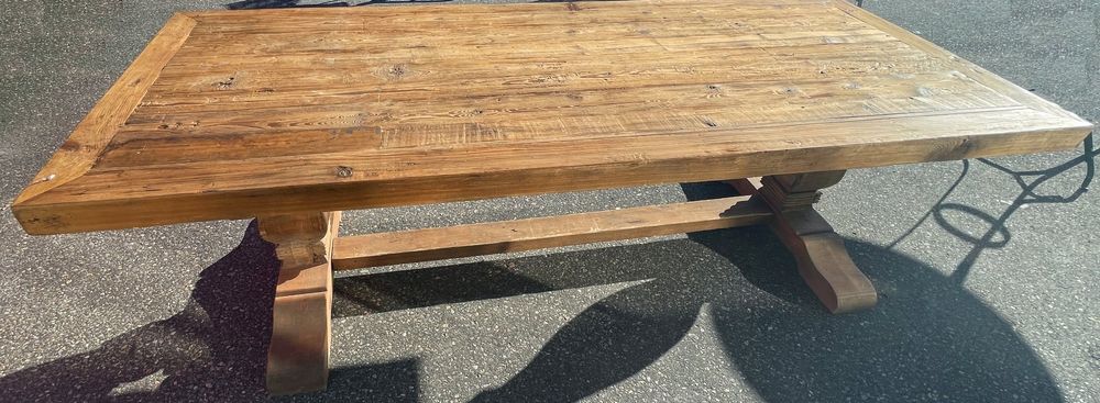 Rustikaler Esstisch aus Fichten-Holz, 100x250 cm (Neu (gemäss ...