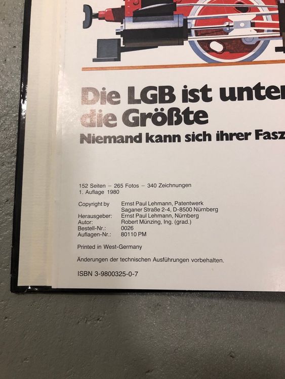 LGB Gleisplan-Buch 1st EDITION (1980) ! (Gebraucht) in Bottighofen für ...