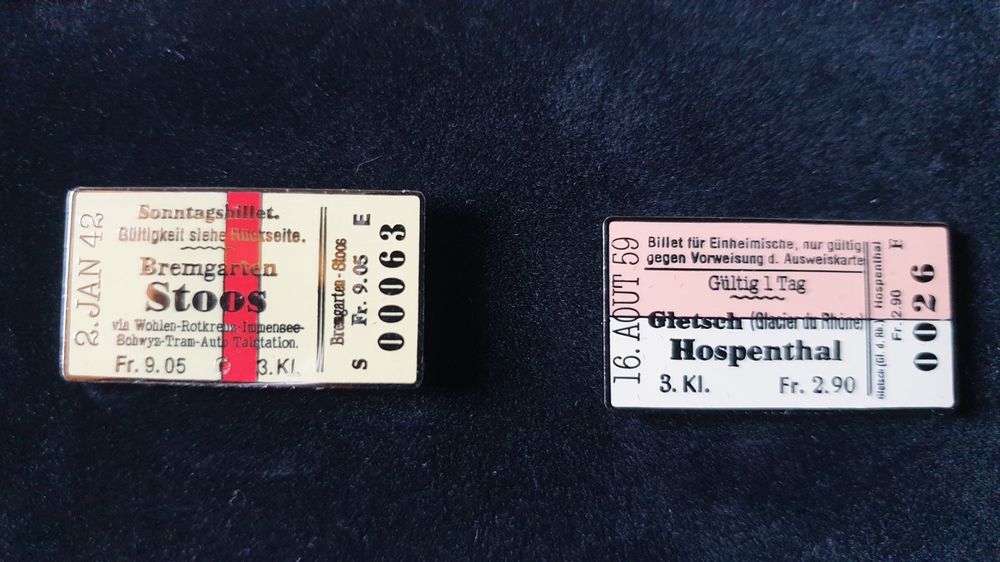SBB/CFF/FFS PIN's BILLET BIGLETTI TICKET SET LIMITIERT (Gebraucht) in ...