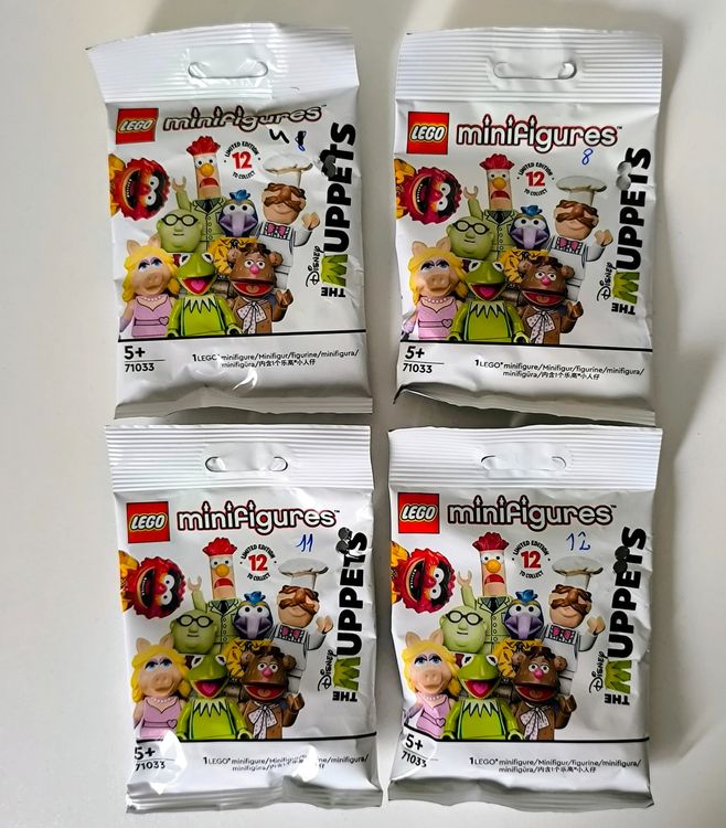 4x Lego Muppets Janice, Gonzo, das Tier, der dänische Koch (Neu und ...