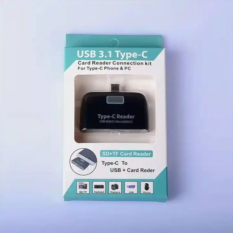 Lecteur de carte mémoire USB-C vers USB, SD, Micro SD et USB (Neu und originalverpackt) in ...