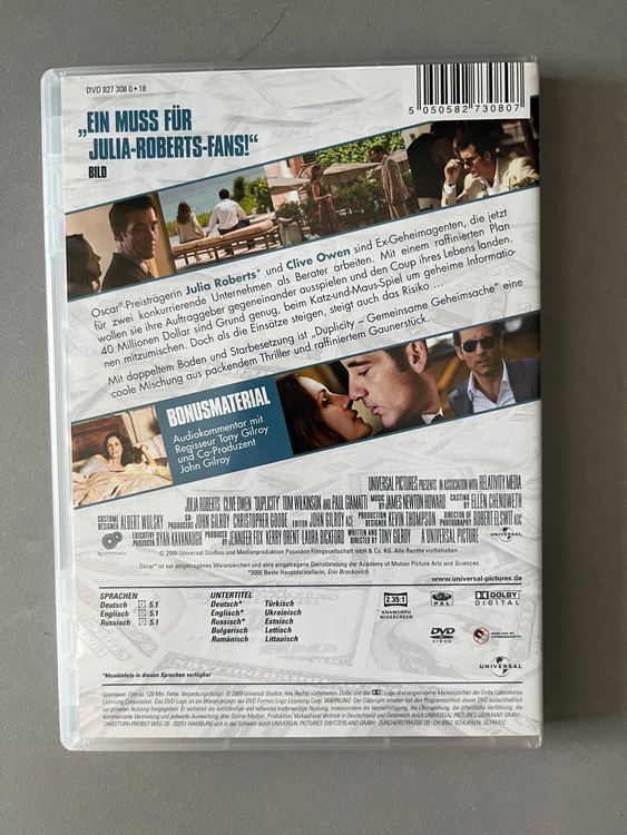 Duplicity Gemeinsame Geheimsache (2009) DVD 📀 (Neu (gemäss Beschreibung)) in Sierre für CHF 2.95 ...