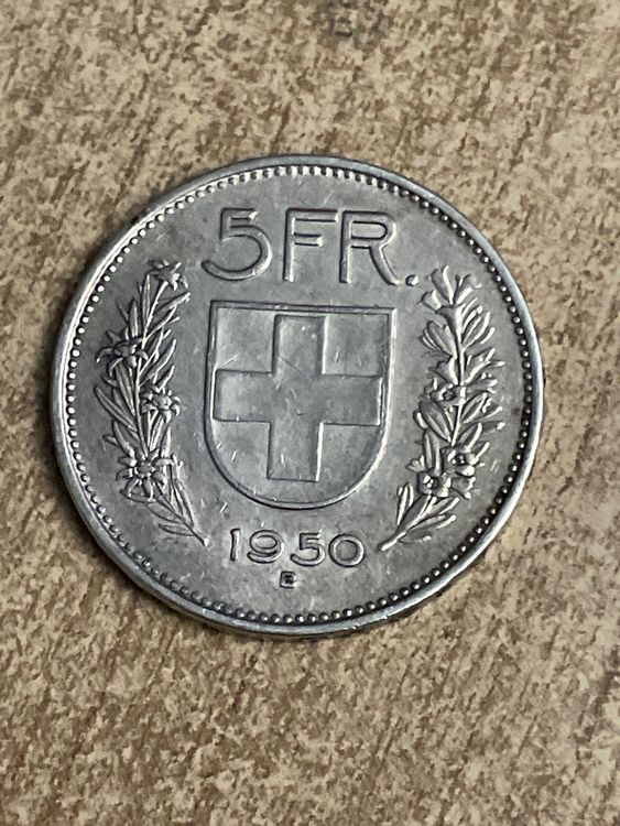 5 Franken Schweiz 1950 Silber | Kaufen auf Ricardo