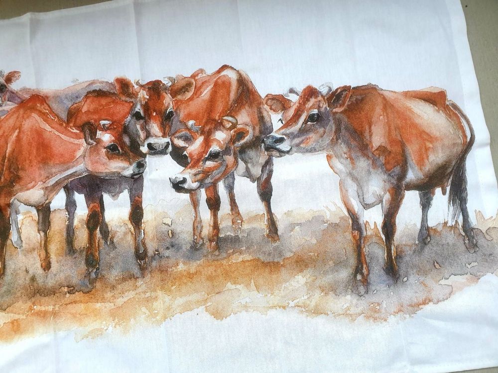 TUCH JERSEY POTTERY KUH VLLT FÜR TISCH (Neu (gemäss Beschreibung)) in ...