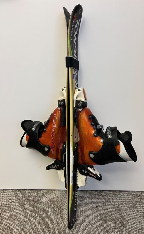 Ski-Set: Ski 93 cm, Skischuhe Gr. 32 + Skistöcke (Gebraucht) in ...