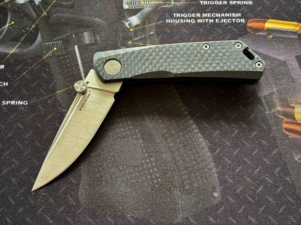 Real Steel Luna, Premium 2, S35VN, Carbonfiber mit Daumenpin (Neu ...