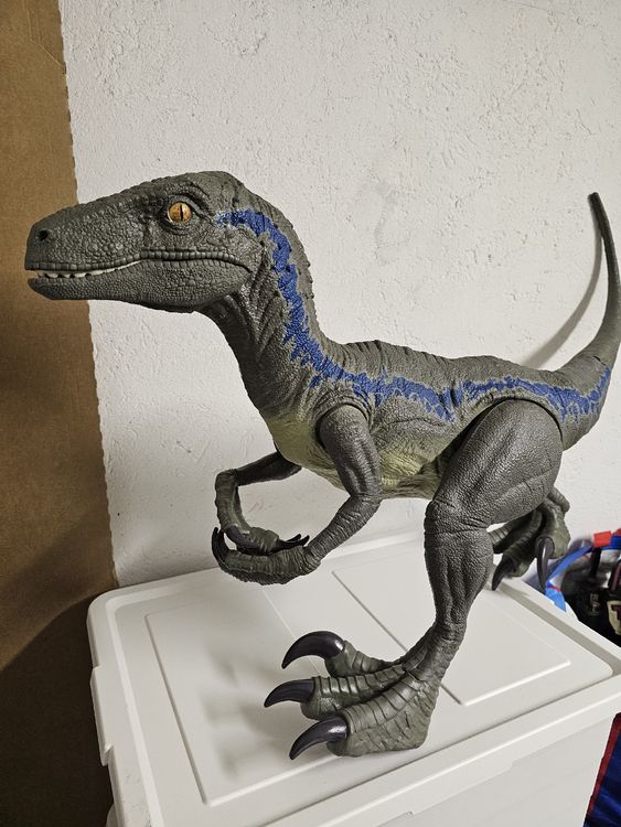 Jurassic World Super Colossal Velociraptor Blue Actionfigur (Gebraucht ...