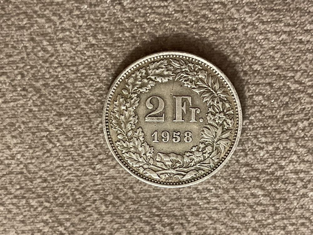 2 Franken 1958 Silbermünze | Kaufen auf Ricardo