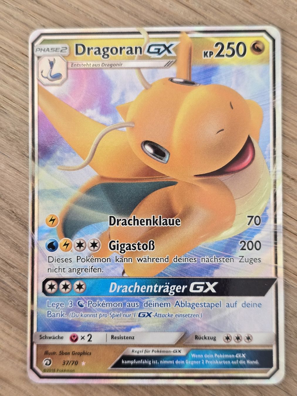 Dragoran GX 37/70 - Pokemon Karte - Top Zustand - Selten! (Neu (gemäss ...