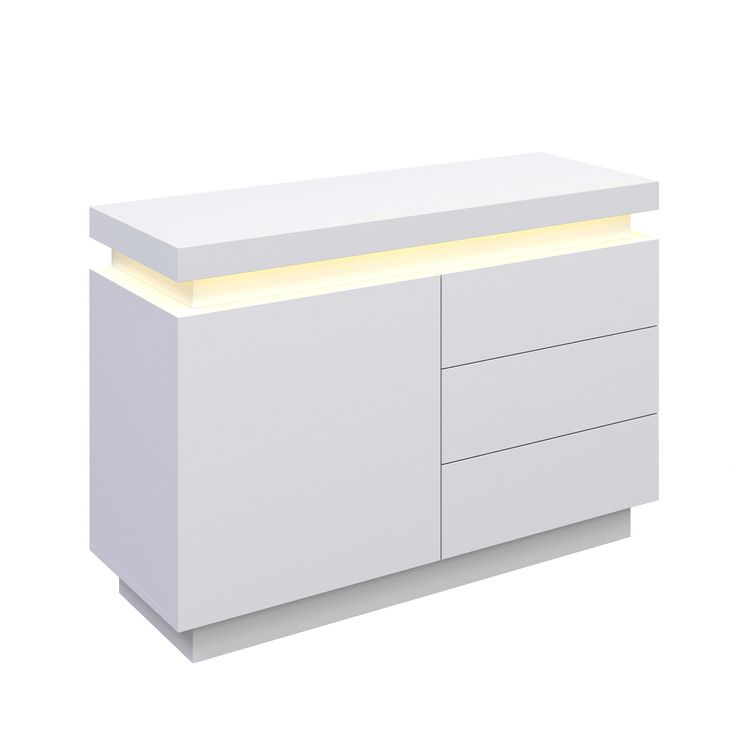 Sideboard LED GIANNI 110 x 75 cm weiss (Neu und originalverpackt) in ...
