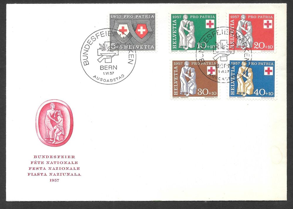 FDC Pro Patria Serie 1957; B81-B85 ET 1.6.1957 | Kaufen auf Ricardo
