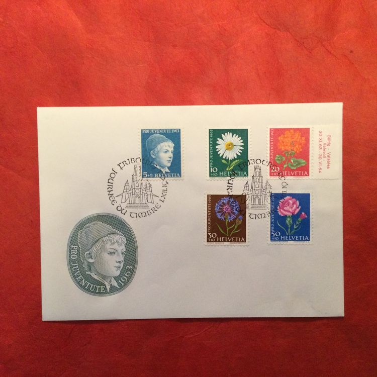 Tag der Briefmarke Fribourg 1963 mit PJ Satz Brief (Gebraucht) in S. Pietro für CHF 1 – mit ...
