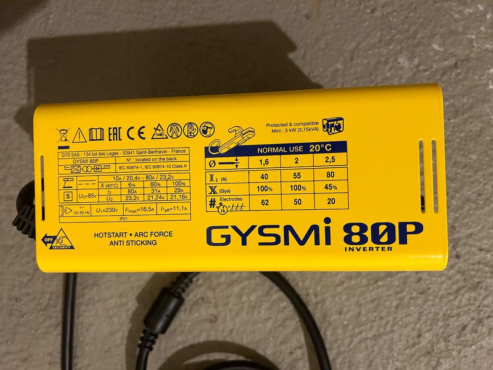 GYSMI 80P Elektroden Schweissgerät 80A (Neu (gemäss Beschreibung)) in ...