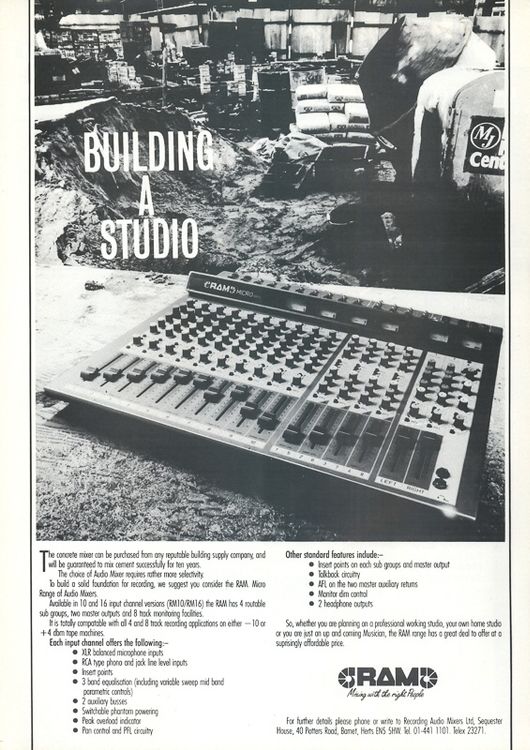 RAM Micro RM10 – 1980s Vintage British 10-CH Recording desk (Gebraucht ...