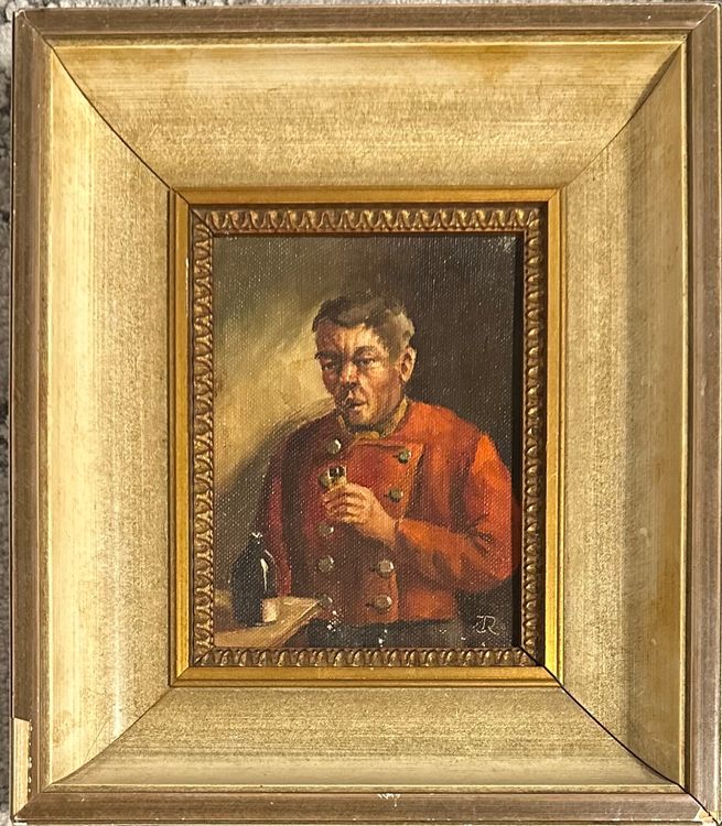 Antike Gemälde von eine Mann Monogr | Kaufen auf Ricardo