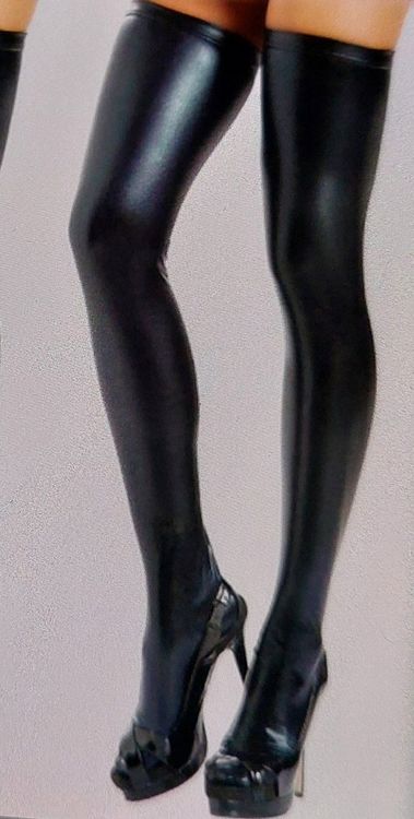Wetlook Oberschenkelhohe Strümpfe. Sitzen perfekt. Ovp | Kaufen auf Ricardo