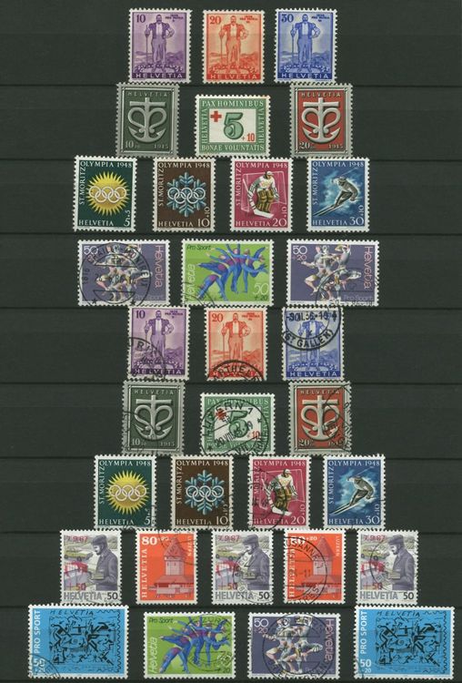 32 SONDERAUSGABEN OLYMPIA, PP 36 ETC. - FR.106.00 (Gebraucht) in Sarmenstorf für CHF 1 – mit ...