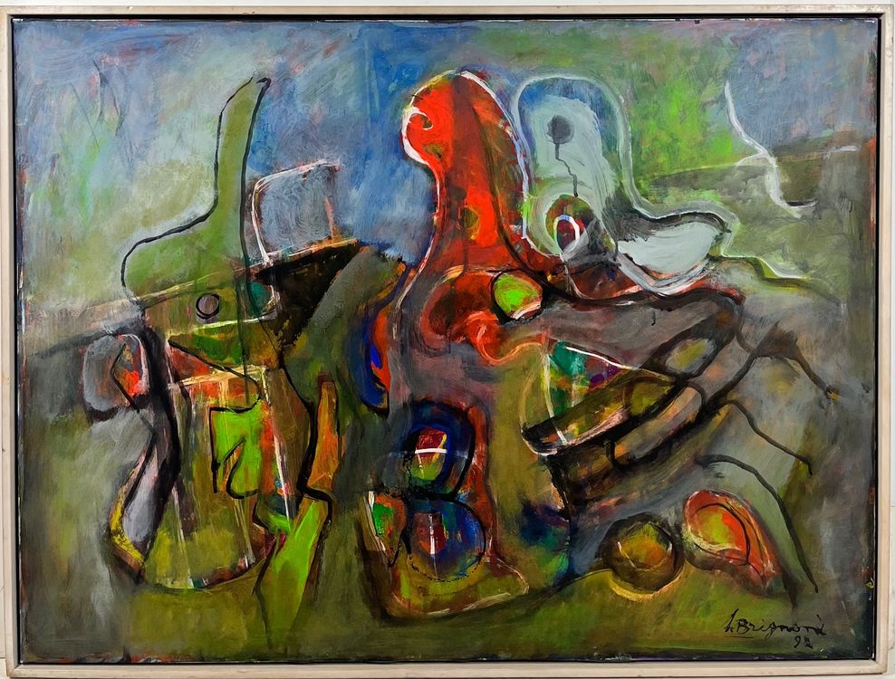 Serge Brignoni (1903-2002) Grosse Abstrakte Gemälde (Gebraucht) in Root ...
