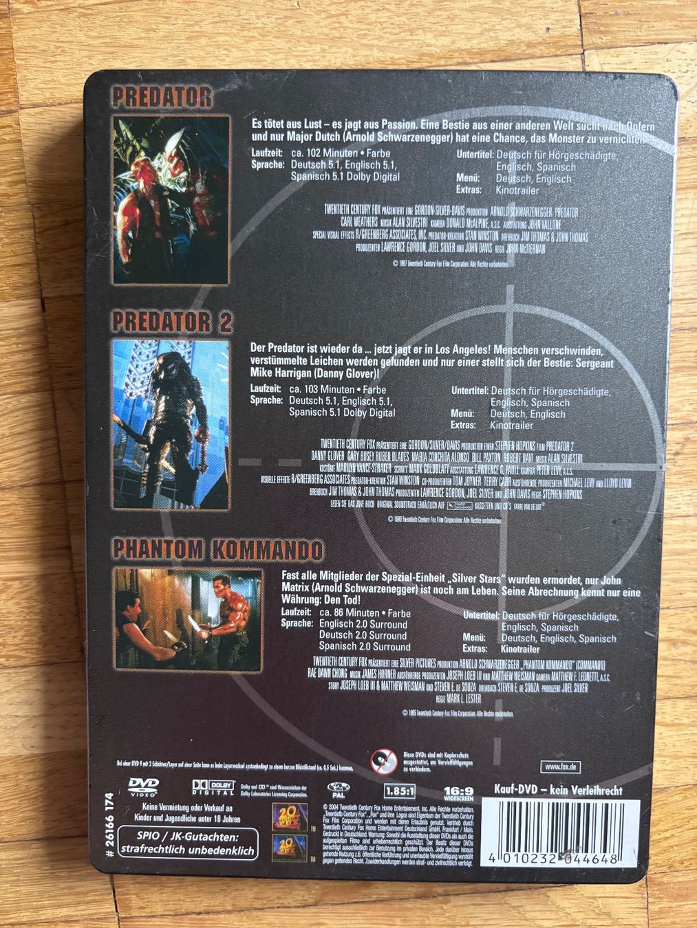 PREDATOR / PREDATOR 2 / PHANTOM KOMMANDO. -Steelbook- DVD (Gebraucht ...