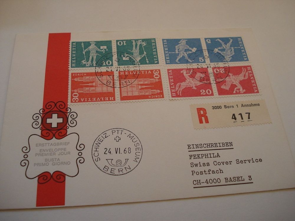 Ersttagbrief Kehrdrucke 1968, o SChweiz. PTT-Museum | Kaufen auf Ricardo