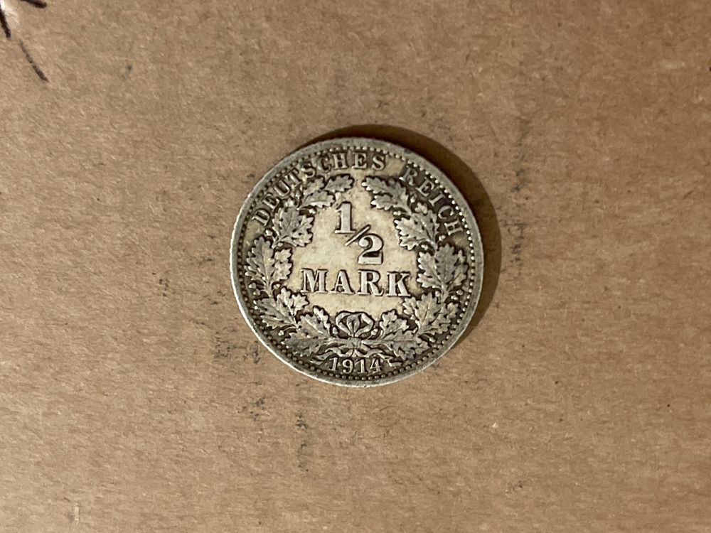 1/2 Mark 1914 Silbermünze Deutsches Reich (Gebraucht) in Elsau für CHF ...