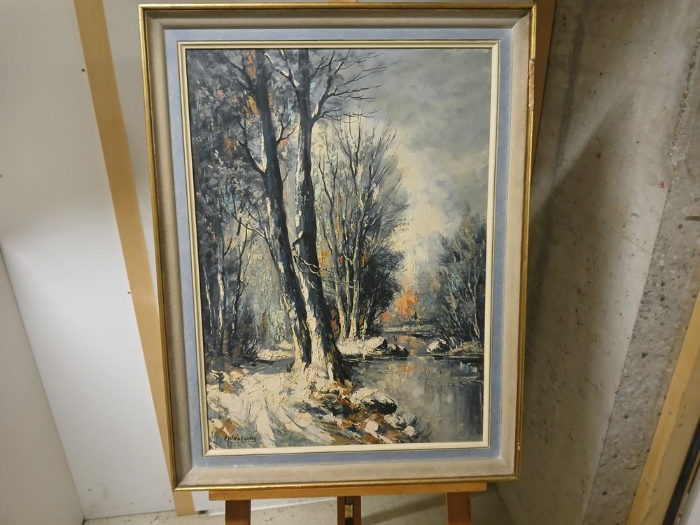Schönes Winterlandschaft Gemälde, gerahmt 60x80cm. (Gebraucht) in Balsthal für CHF 350 – nur ...
