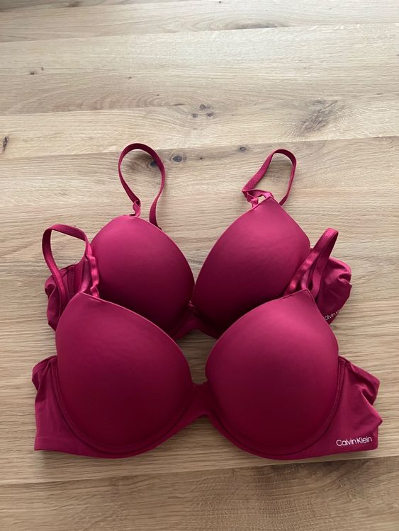 Top 2 gleiche Calvin Klein BHs Bordeaux rot 36B (Neu (gemäss ...