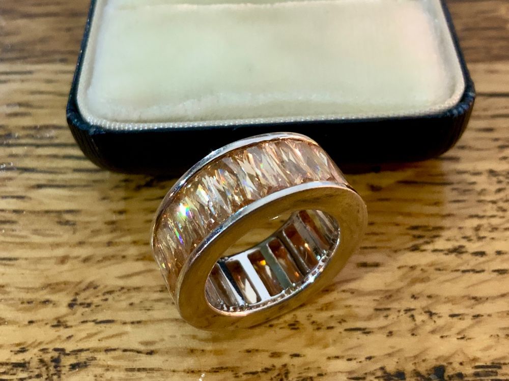 VINTAGE MEMORY RING STERLING 925,ZYRKONIEN, GR.52 | Kaufen auf Ricardo