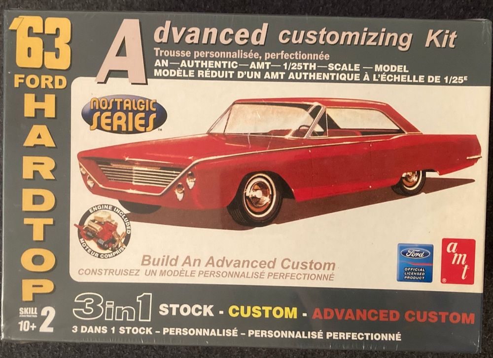 Bausatz 1:25 -Advanced Customizing Kit -63 Ford Hardtop -AMT (Neu und ...