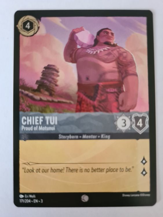 Lorcana, Chief Tui - Proud of Motunui, 171/204-EN-3 FOIL (Neu (gemäss ...