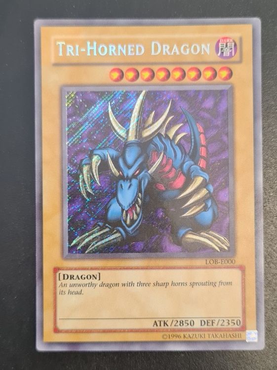 Yu-Gi-Oh! Tri-Horned Dragon Holo Secret Rare LOB-E000 ab 1.- (Gebraucht ...