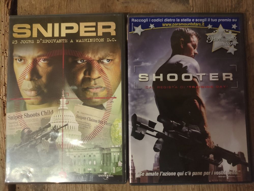 2 DVD "Sniper" et "Shooter" (Gebraucht) in Villarepos für CHF 5 – mit Lieferung auf Ricardo kaufen