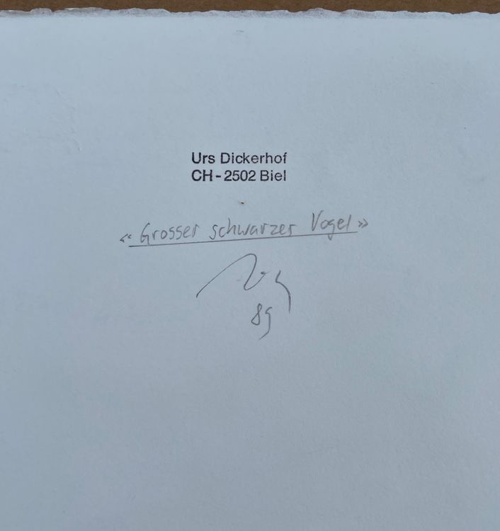 Urs Dickerhof (1941) grosse Mischtechnik Collage (Gebraucht) in Root für CHF 160 – mit Lieferung ...