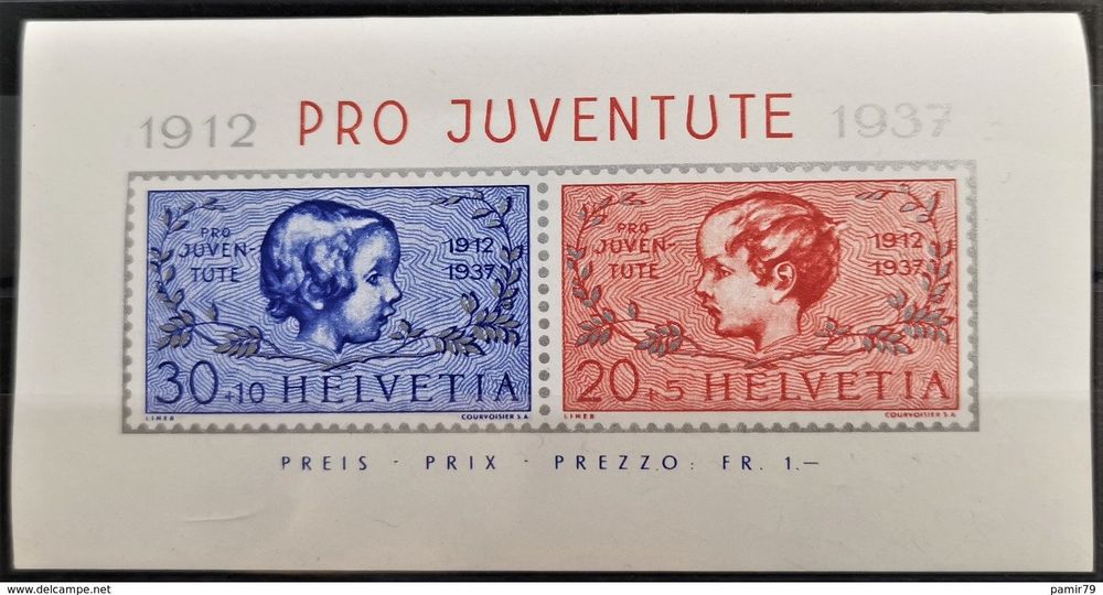 1937 PJ Erinnerungsblock 25 Jahre postfrisch** MiNr: Block 3 (Gebraucht ...