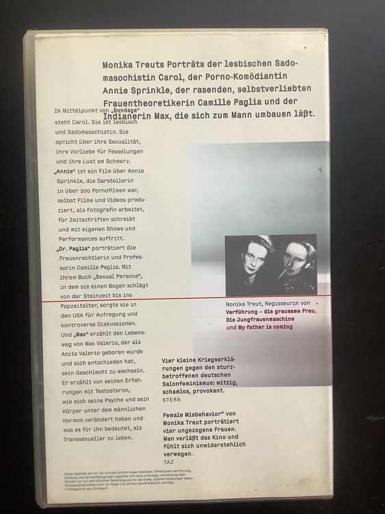 VHS-Video: Female Misbehavior, Dokumentation 1992 (Gebraucht) in Basel ...