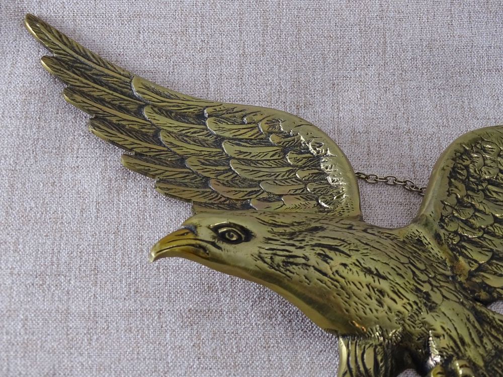Vintage Mid-Century Wanddeko – Goldener Adler – Messing (Gebraucht) in ...