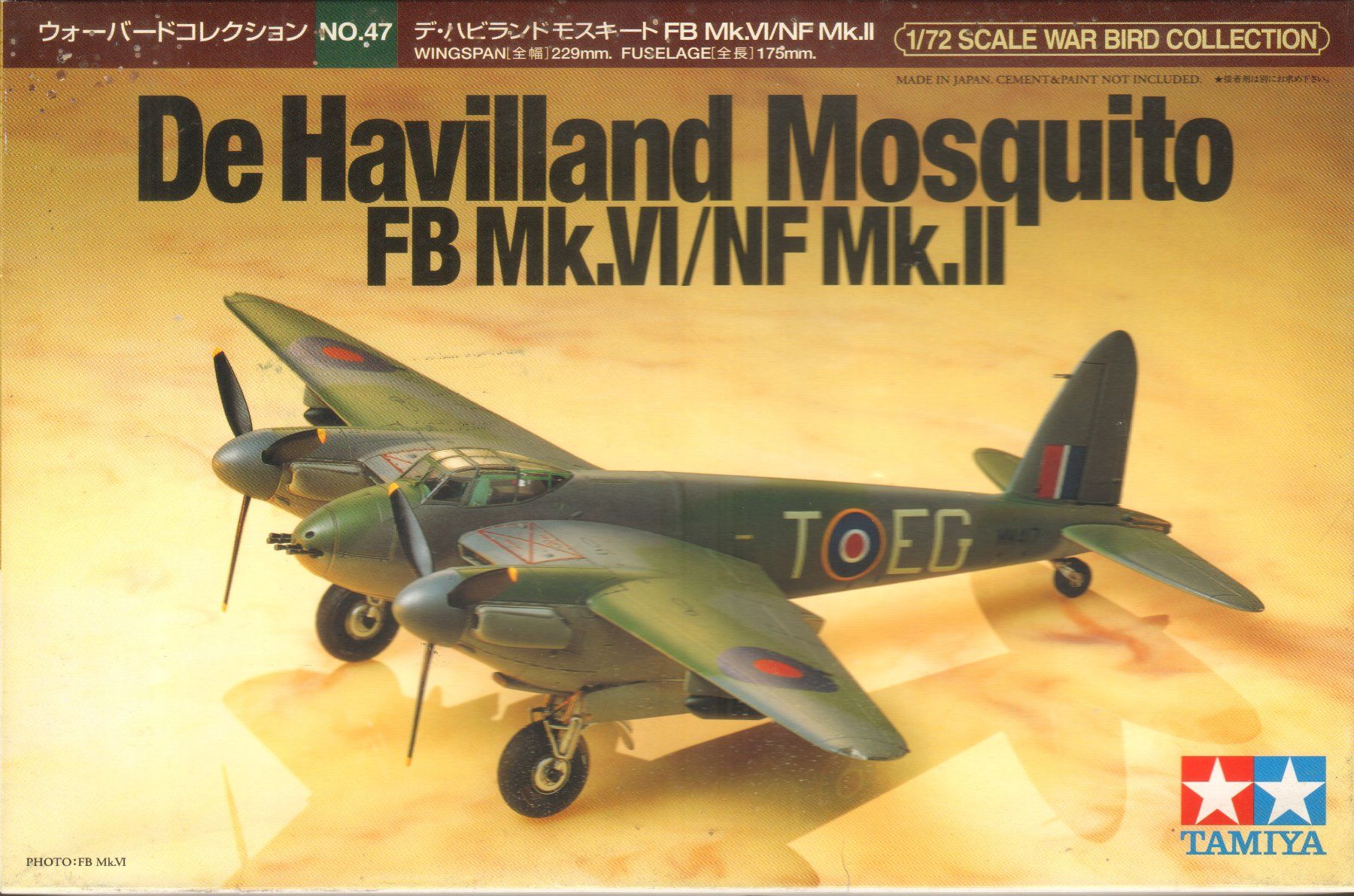 1/72 Mosquito FB MK.VI / NF Mk.II Tamiya 60747 (Neuf avec emballage d ...