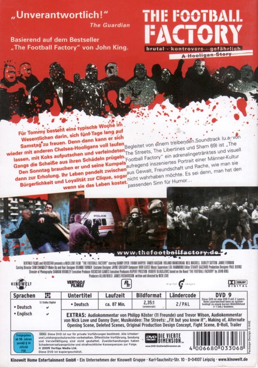 DVD: The Football Factory (mit: Danny Dyer, Frank Harper) (Gebraucht ...