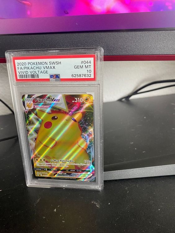 2020 POKEMON SWSH FA/PIKACHU VMAX VIVID VOLTAGE PSA 10 #044 (Neu (gemäss Beschreibung)) in ...
