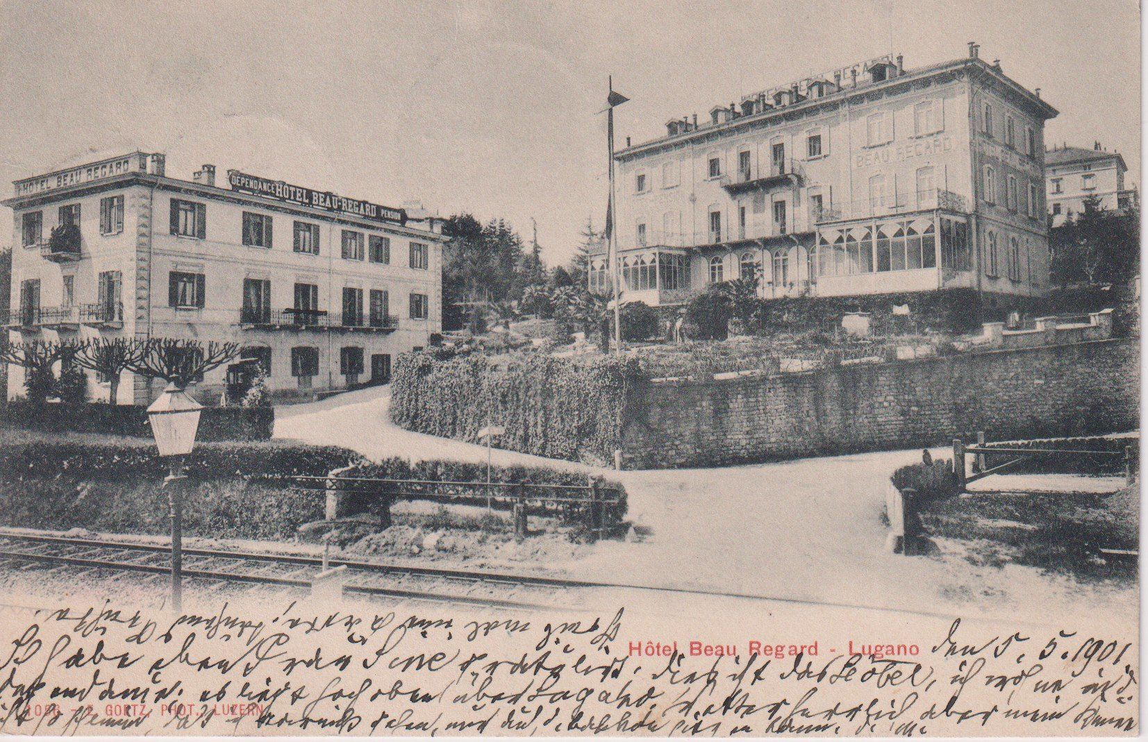 AK Lugano - Hôtel Beau Regard, 1901 (Usato) a Riva San Vitale per CHF ...