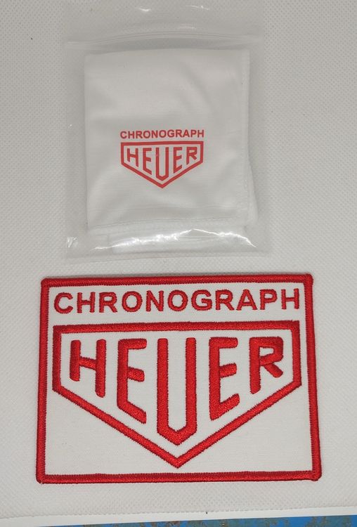 "HEUER" Emblem , Patch, zum ausbügeln (Neu (gemäss Beschreibung)) in ...