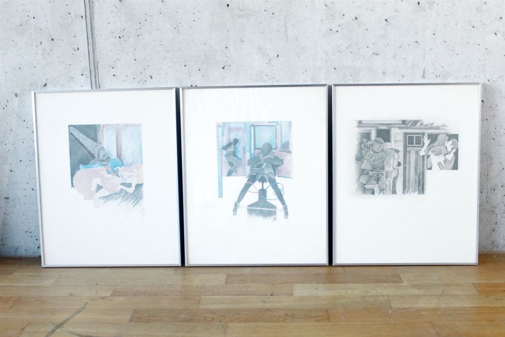 URS DICKERHOF (Swiss, *1941) Triptychon, Lithographie, 1980 (Gebraucht) in Bern für CHF 345 ...