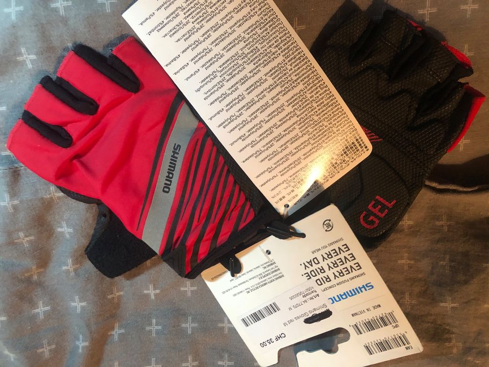 Neu gel Rennvelo bike Handschuhe rot shimano 🔝🚴🏻‍♀️🚴💪 (Neu und ...