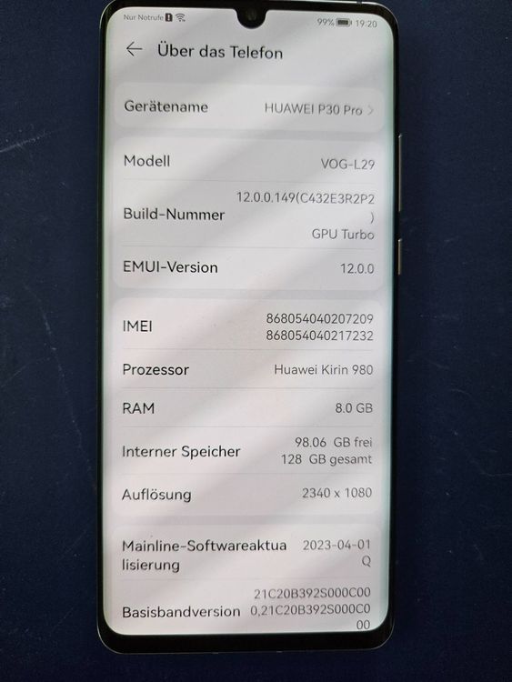 Huawei P30 Pro, 128GB ROM, gebraucht | Kaufen auf Ricardo