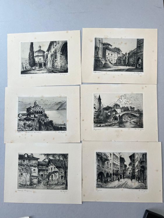 H. Jakob Ziegler (1888 - 1973) 6x Radierung Handsigniert (Gebraucht) in ...