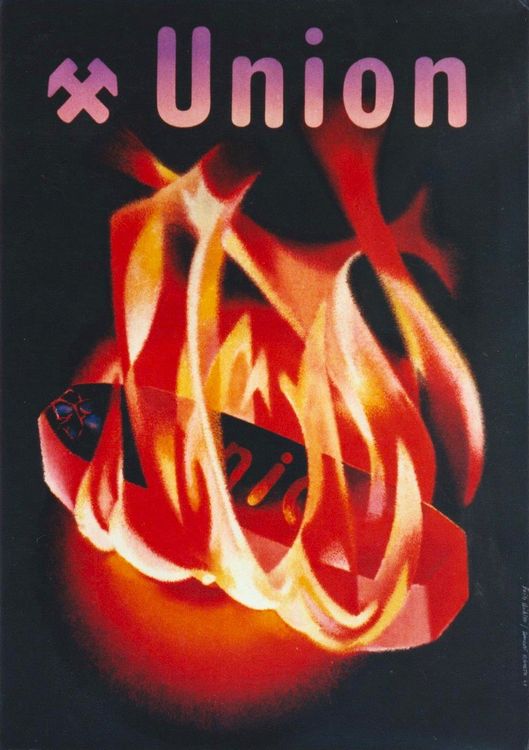 UNION 1949 Brennendes Brikett - Original Plakat (Gebraucht) in Blonay ...