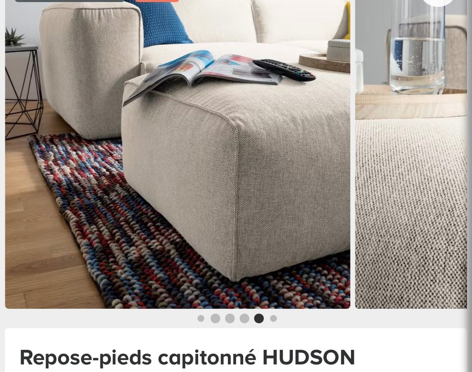 Repose-pieds ‘Hudson’ de Home24 / ‘Hudson’ pouf from Home24 | Kaufen auf Ricardo